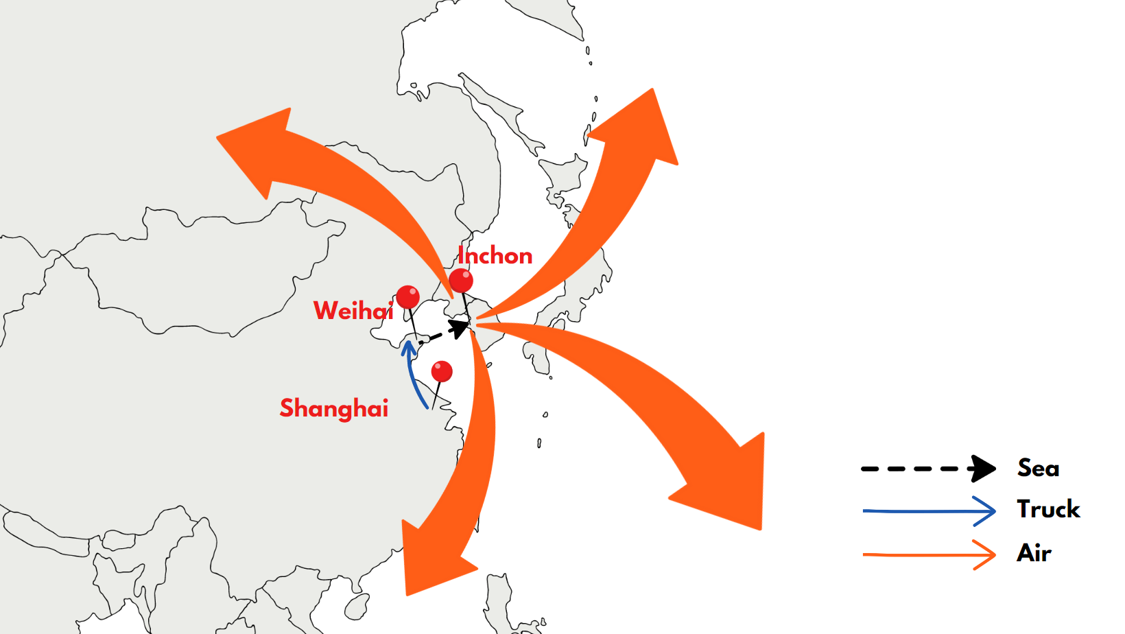 China-Korea Sea & Air Service - Extrans Global, Global Freight ...